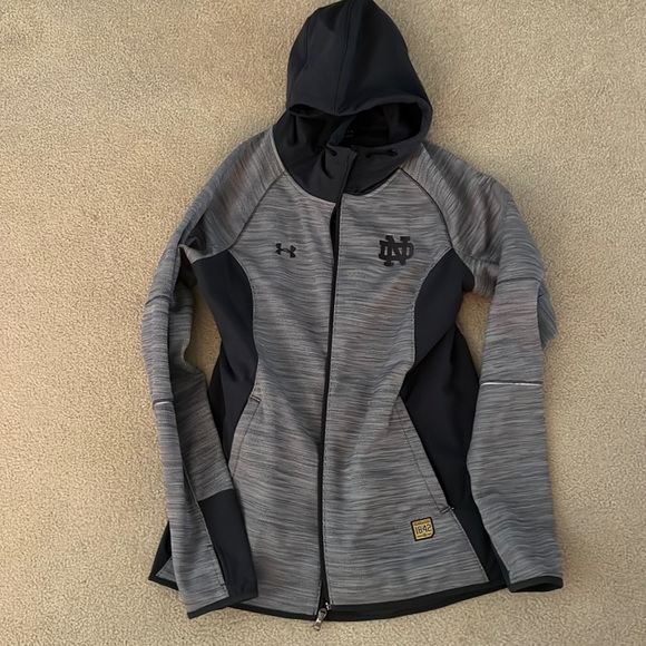 Under Armour | Jackets & Coats | Notre Dame Grey Under Armour Swacket ...